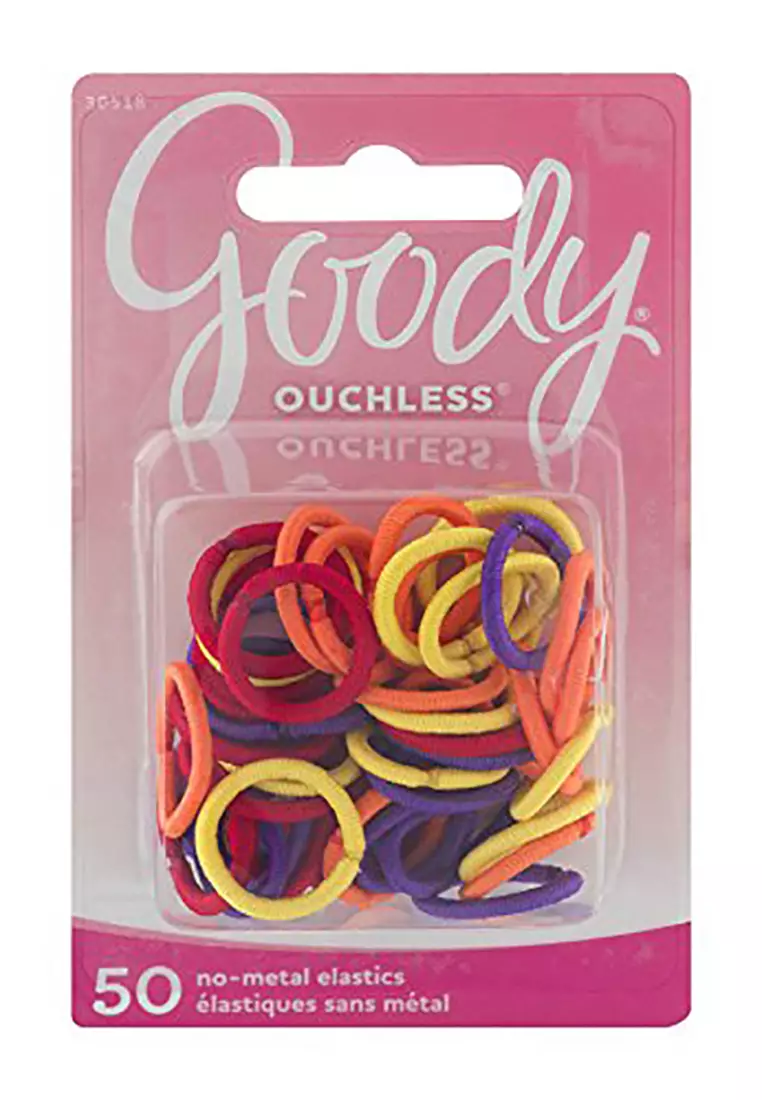 Buy Goody Goody Girls Ouchless Mini No-Metal Hair Elastics 2mm Thin ...