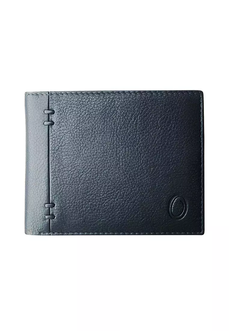 Oxhide Leather Wallet For Men in Blue Colour -Bifold Wallet- J0001 Blue ...