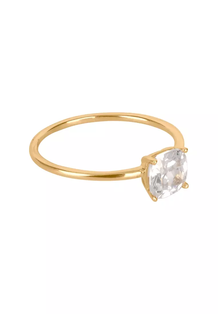 Buy Foundry Square Cut Stacker Ring 14k Gold 2026 Online | ZALORA ...