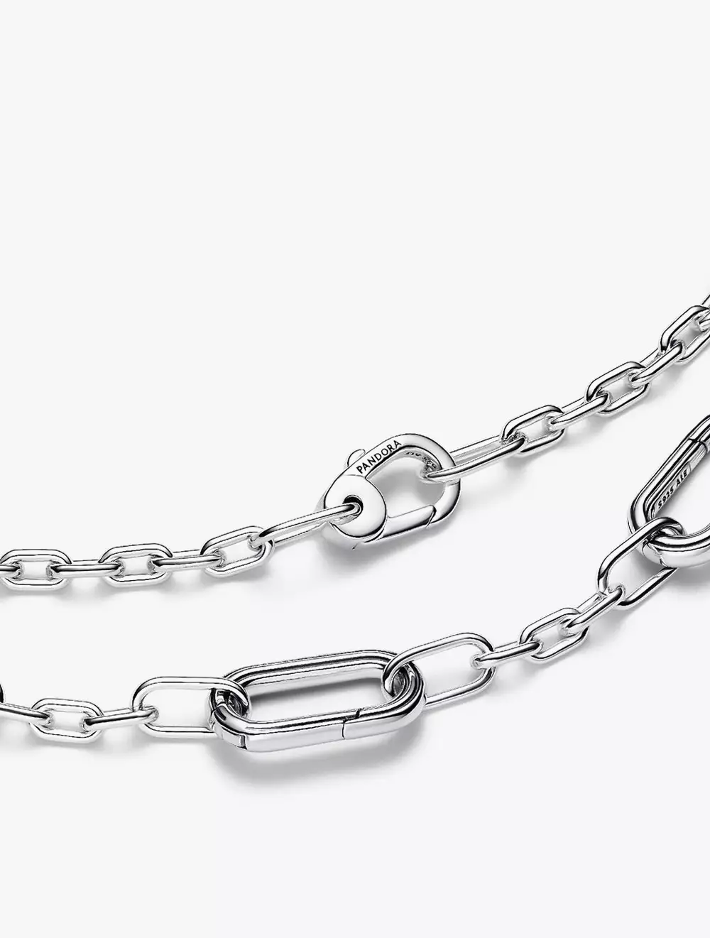 Jual PANDORA Sterling silver small-link necklace with five openable ...