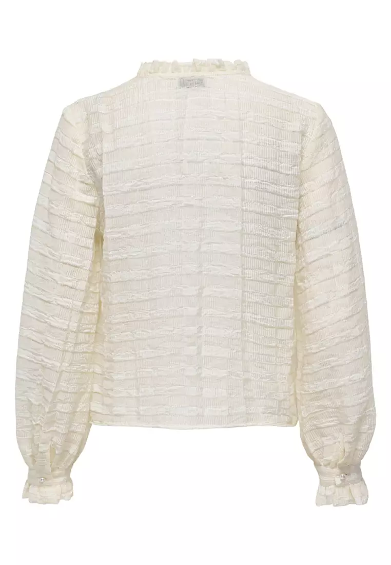 Jual JACQUELINE DE YONG Long Sleeve Pearl Shirt Original 2025 | ZALORA Indonesia