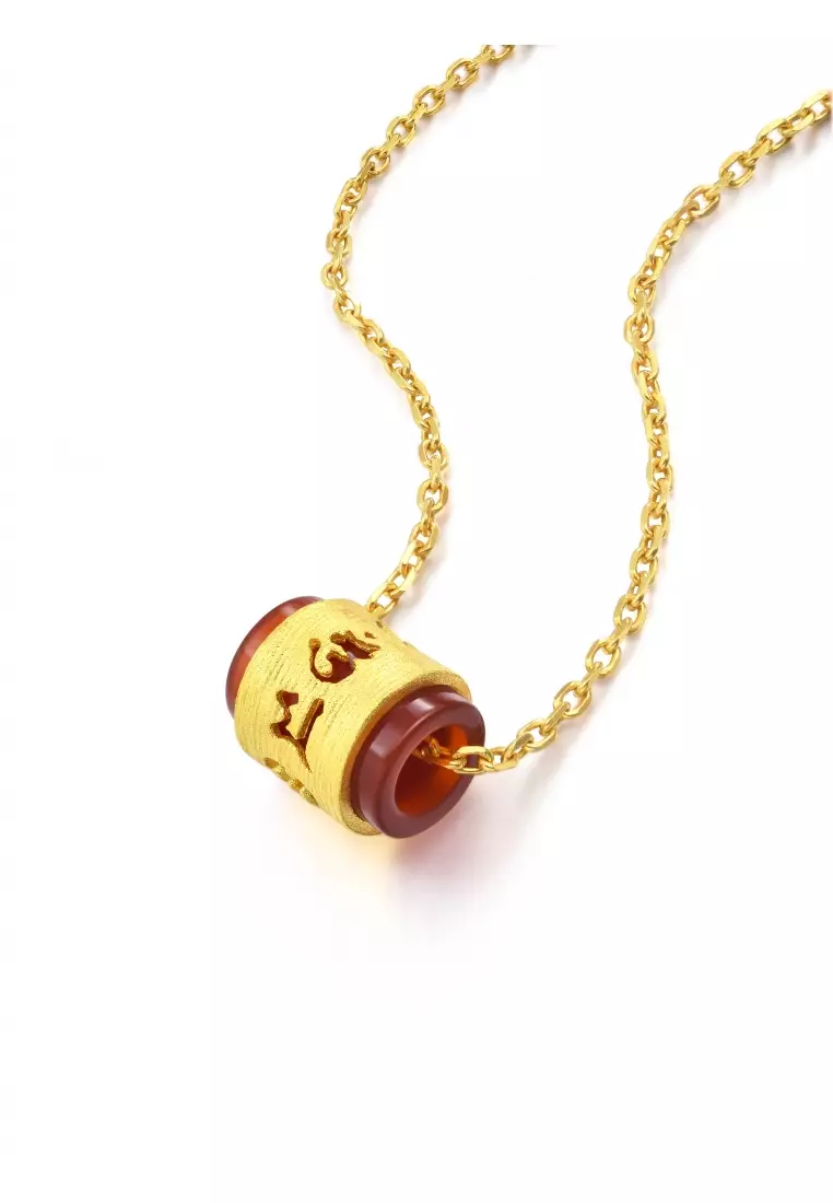 Buy Chow Sang Sang 999.9 24K Solid Gold Buddhist Mantra Om Mani Padme ...