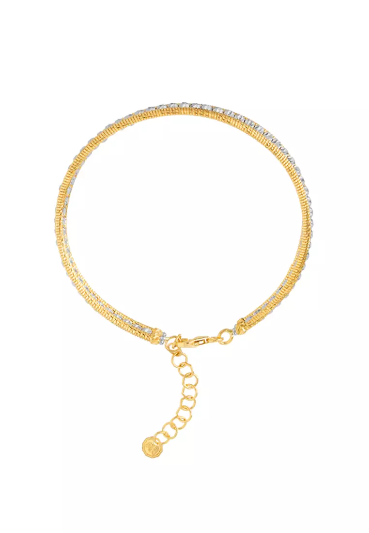 Buy TOMEI TOMEI Italy Beads Bangle, Yellow Gold 916 Online | ZALORA ...