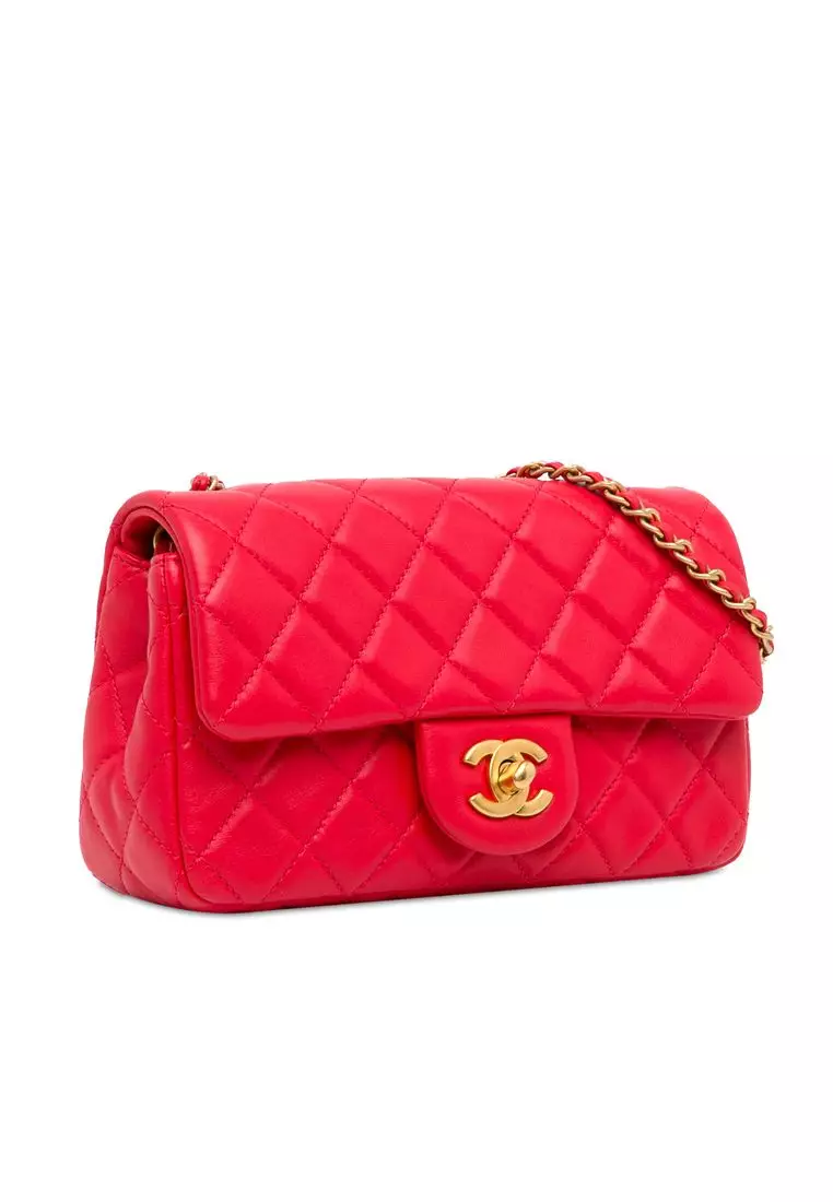 Chanel Pre-Loved Chanel Mini Rectangular Lambskin Pearl Crush Flap 2025 ...