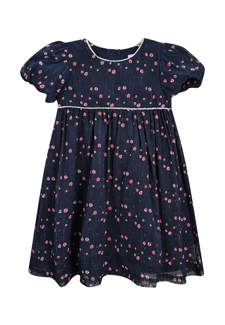 Buy MINI PINK Mini Pink Kids Girl Zalia Puffed Sleeve Dress - Sakura ...