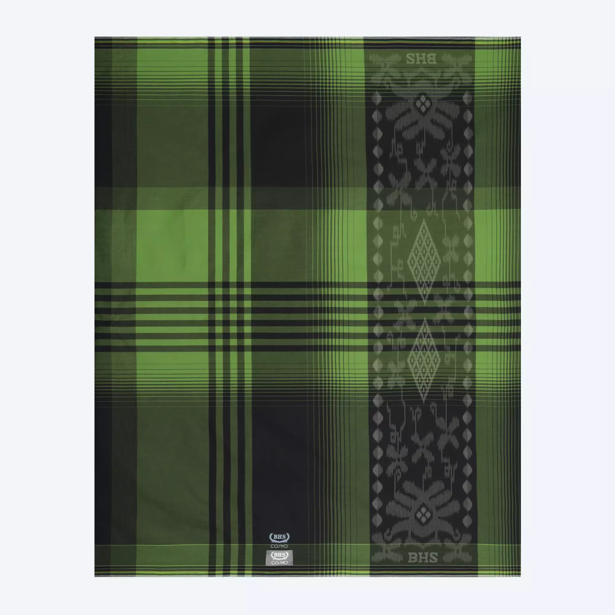 Jual BHS Sarung BHS Cosmo Silver Motif K26 PPC Hitam Hijau Original ...