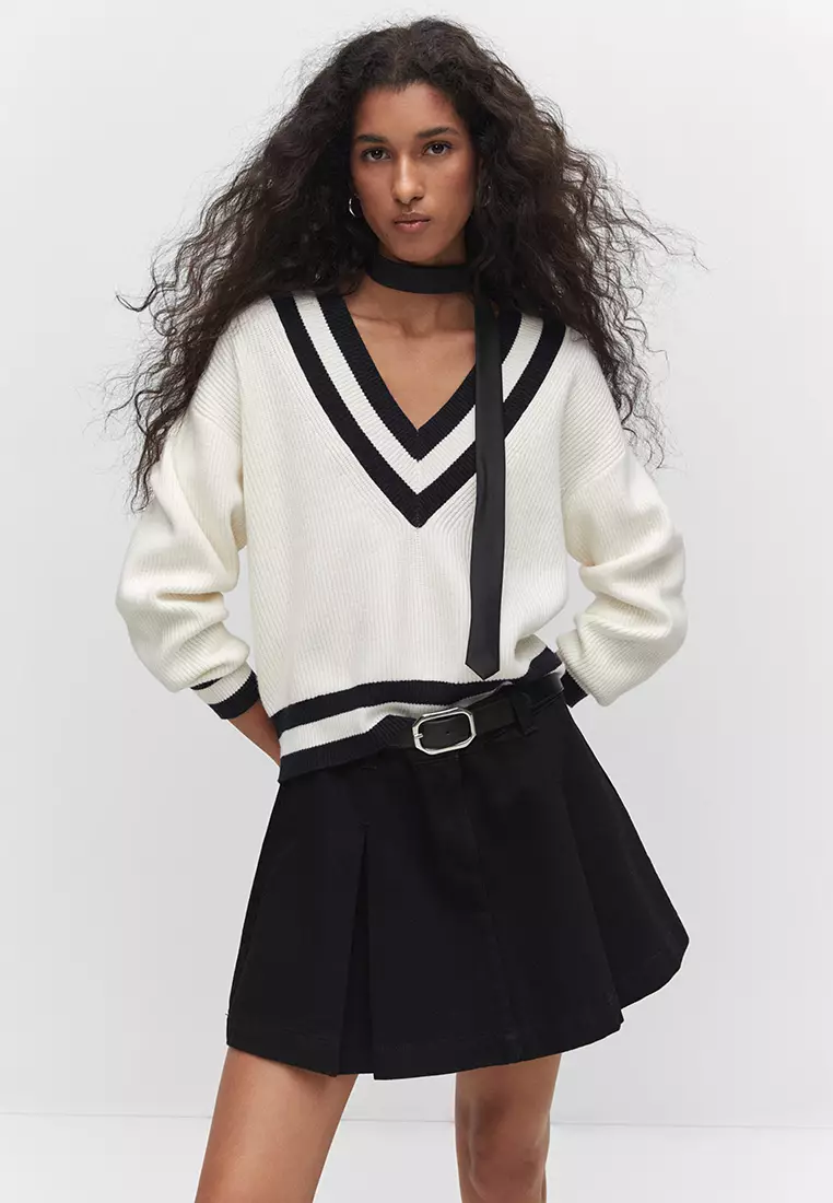 Buy Mango Pleated Denim Mini Skirt Online | ZALORA Malaysia