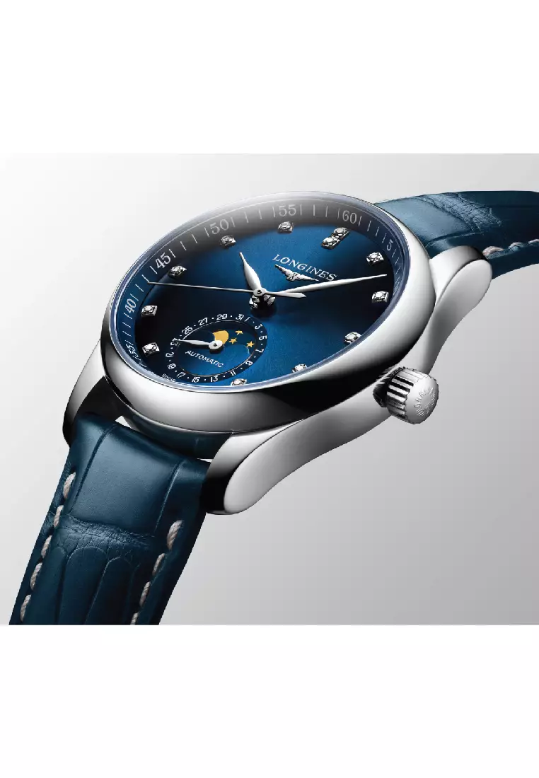 Buy Longines Longiness Master Collection Automatic Leather Strap Men ...