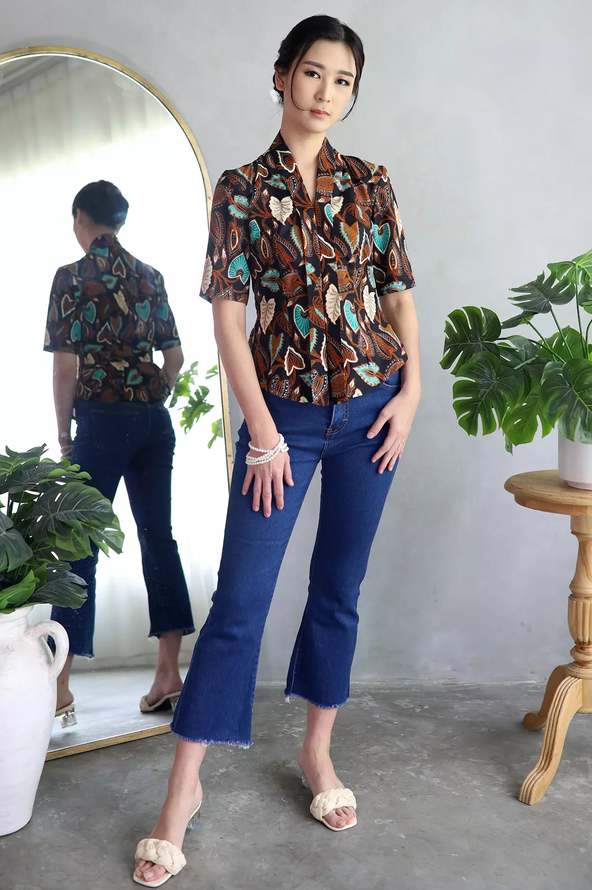 Jual Dhievine Batik Kuncup Daun Hijau Kebaya Original 2025 Zalora Indonesia