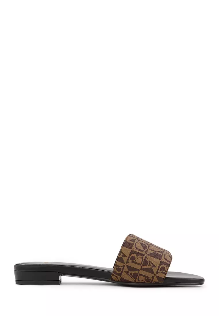 Buy BONIA Black Marcella Monogram Slide Sandals 2025 Online | ZALORA ...