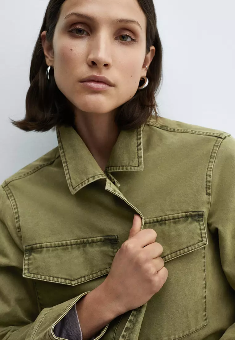 Buy Mango Chest-Pocket Cotton Overshirt 2024 Online | ZALORA Philippines