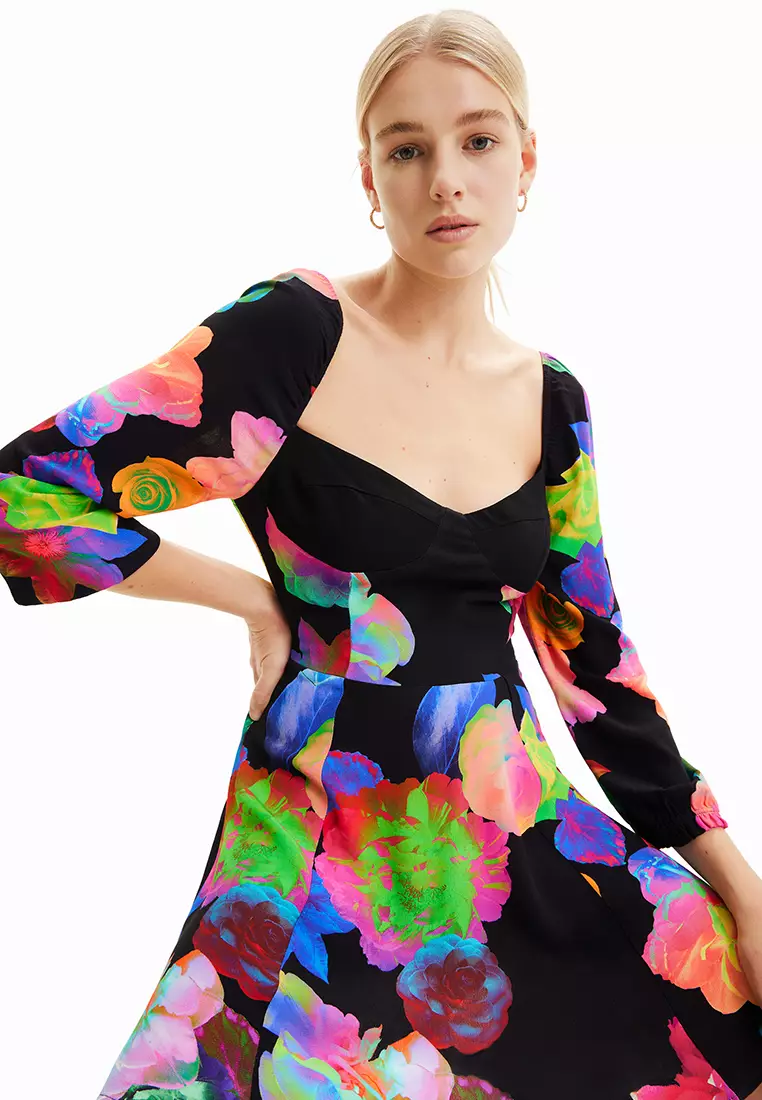 Buy Desigual Desigual Women's 3/4 Sleeved Dress 2025 Online | ZALORA