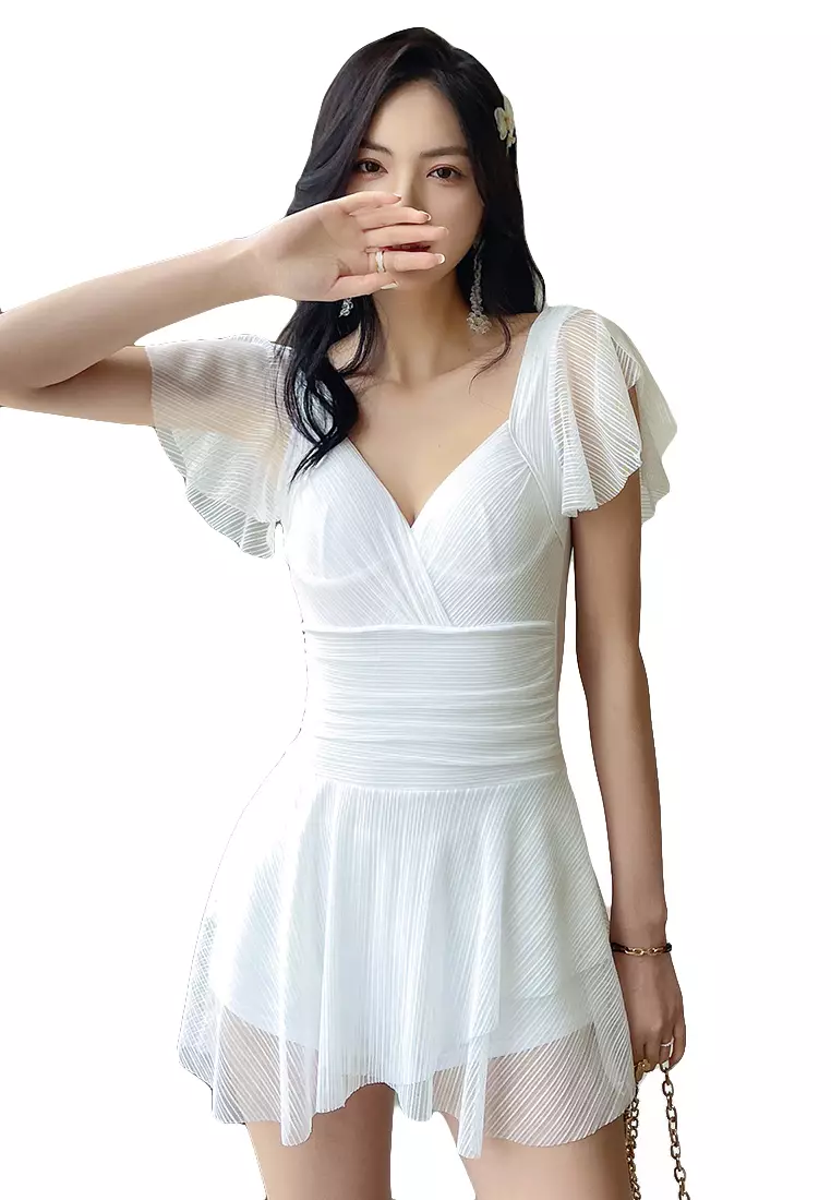 Buy Zitique Sexy Tulle Big Backless One Piece Swimsuit 2024 Online