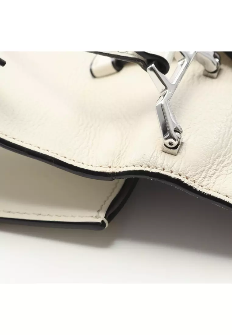 Miu Miu Pre-Loved MIU MIU MADRAS Madras Shoulder bag leather white 2025 | Buy Miu Miu Online ...