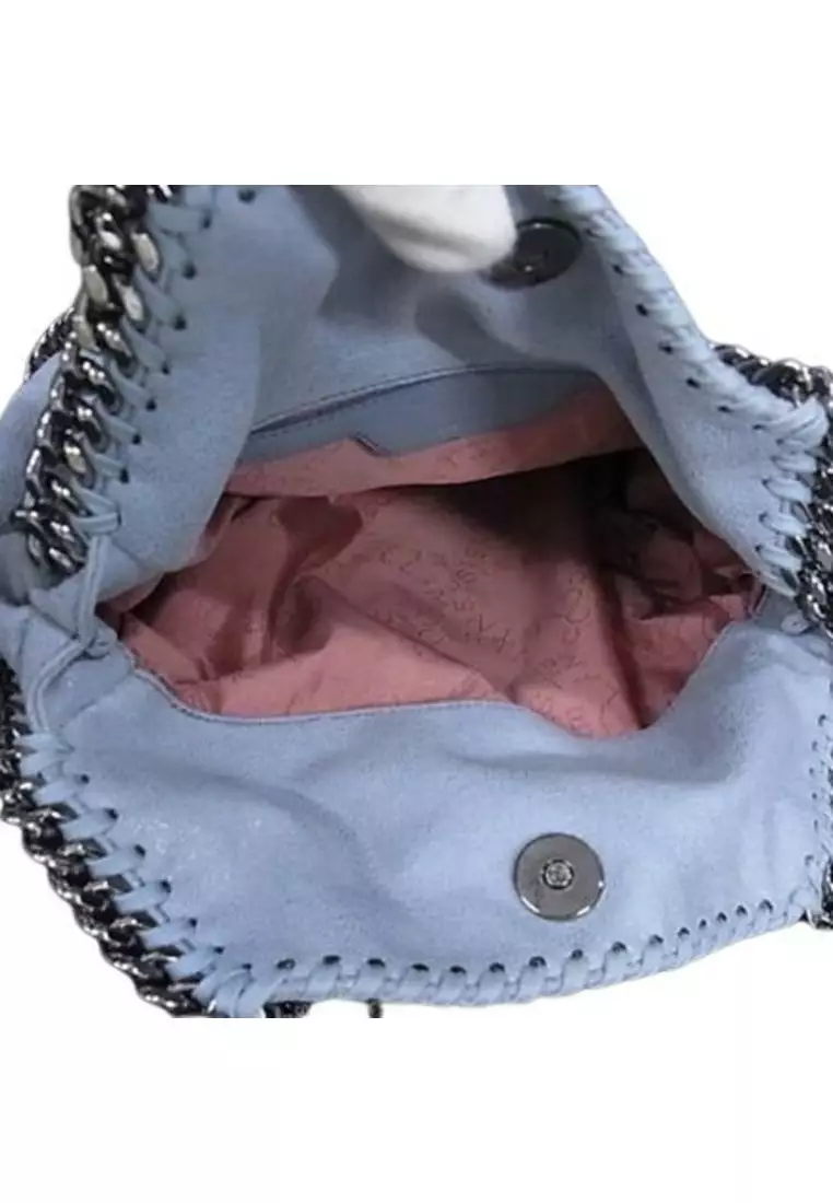 Buy STELLA MCCARTNEY Pre-Loved Stella Mccartney Blue Leather Falabella ...