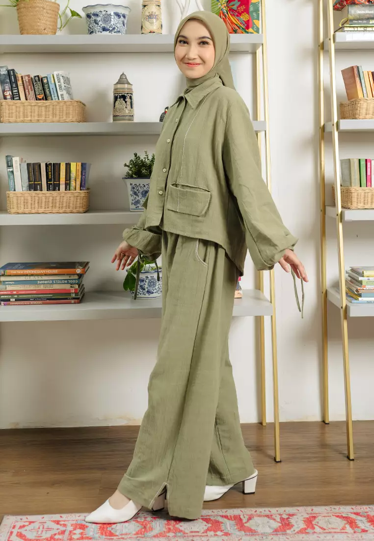 Jual Lozy Hijab Jane Set Army Original 2024 | ZALORA Indonesia