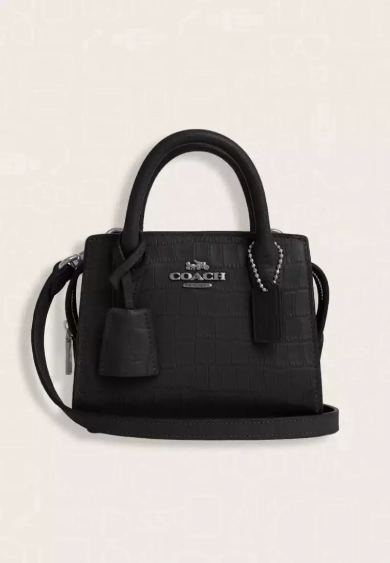 Jual Coach Coach Andrea Mini Carryall Silver Black Original 2024 ...