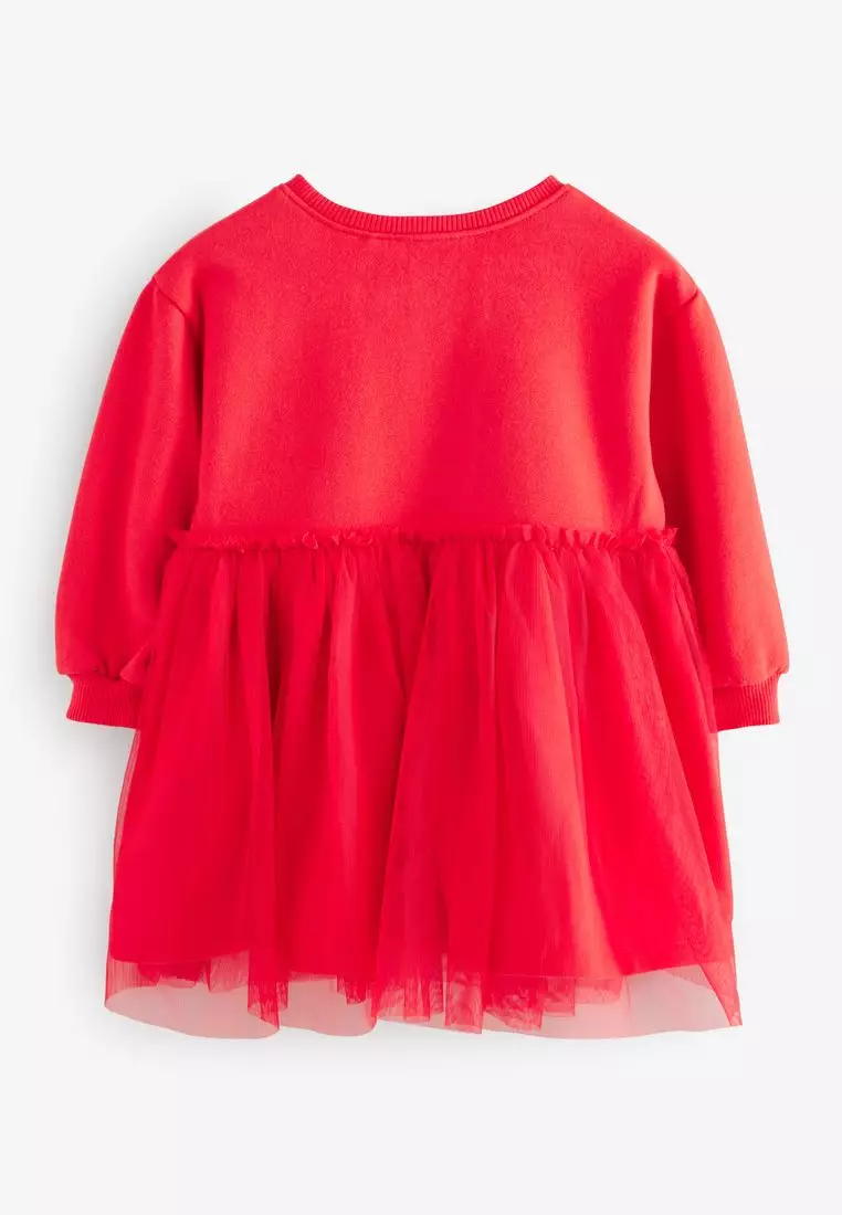 Buy NEXT Christmas Mesh Sweat Dress 2025 Online | ZALORA
