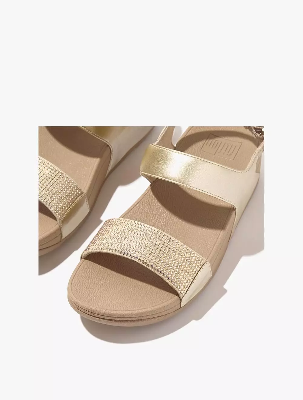 Jual FitFlop Fitflop Lulu Women's Crystal Embellished Back-Strap Sandals - Latte Beige Original ...