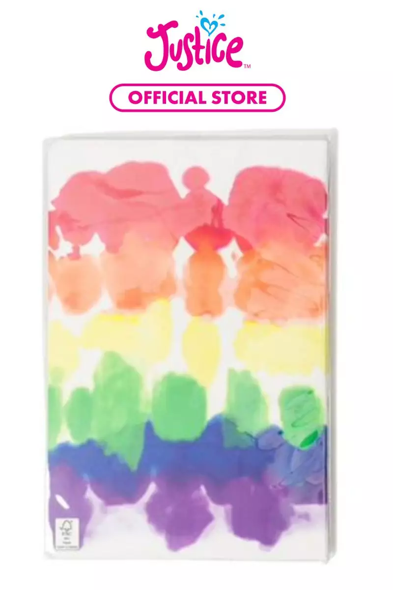 Jual Justice Justice Girls Water Confetti Journal Rainbow - Notebook ...