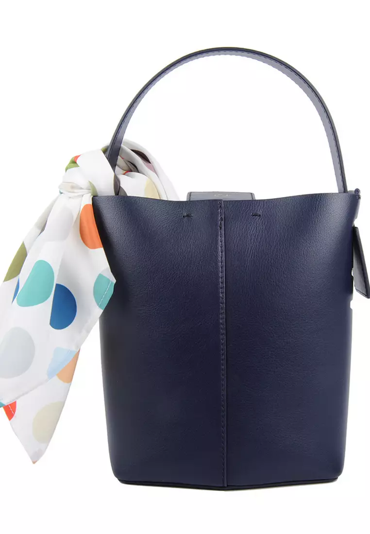 Buy RO Bags Terranova Felucca Mini Top Handle Bucket Bag in Navy/Light ...