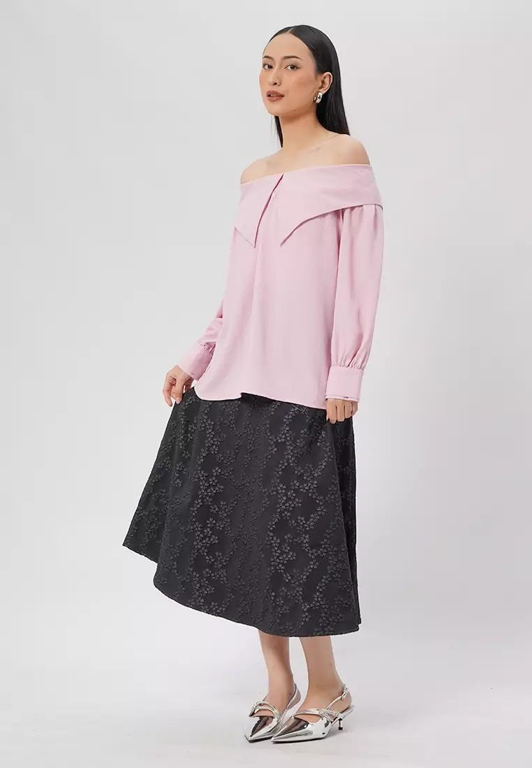 Jual Executive Puff Sleeves Off Shoulder Blouse Original 2025 | ZALORA Indonesia