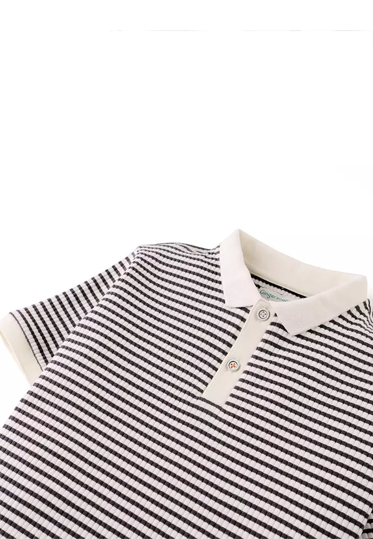 Buy Gingersnaps Boys Adrian Stripey Rib Jersey Polo 2025 Online | ZALORA Philippines