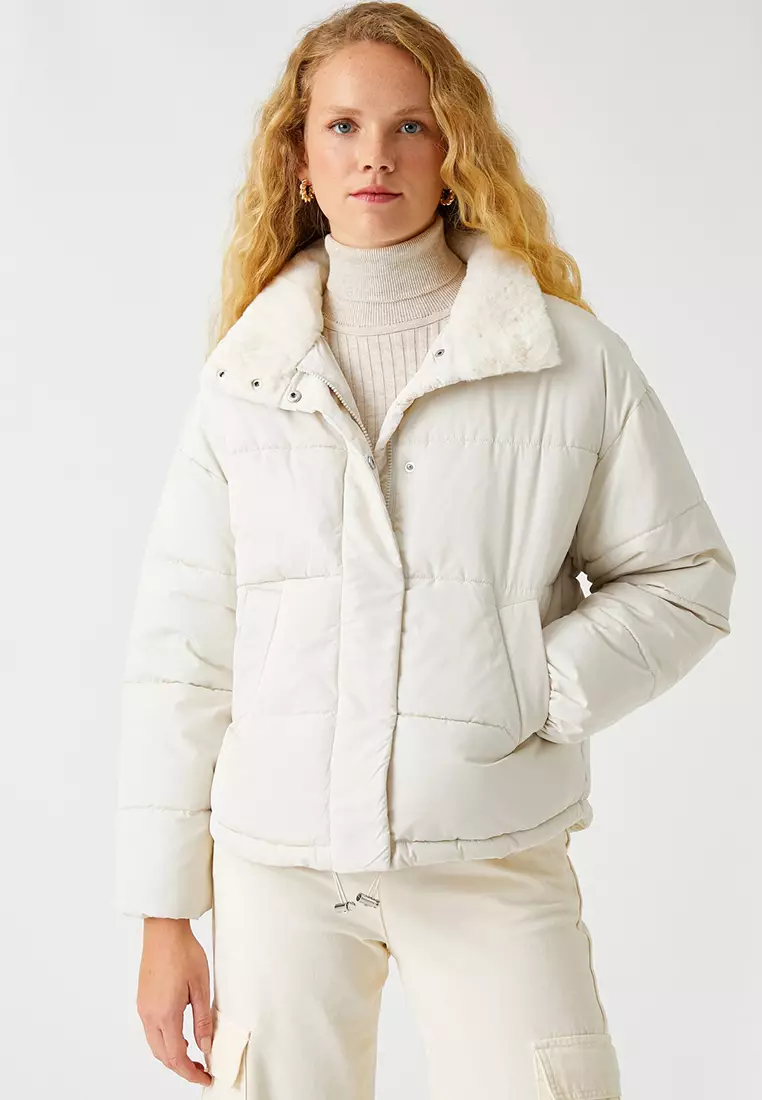 Buy KOTON Faux Fur Jacket Online | ZALORA Malaysia