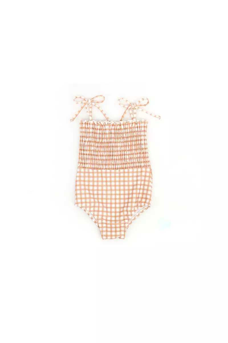Jual Lee Vierra Summer Of Love Girls Smock Leotard - Plaid Original ...