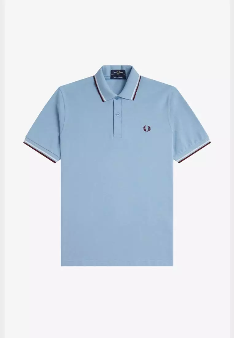 Buy Fred Perry Fred Perry M12 Twin Tipped Fred Perry Shirt (Sky) 2026 ...