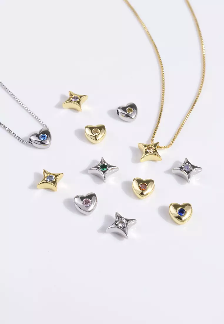 Buy Wanderlust + Co Petite Birthstone Star Bubble Silver Charm ...