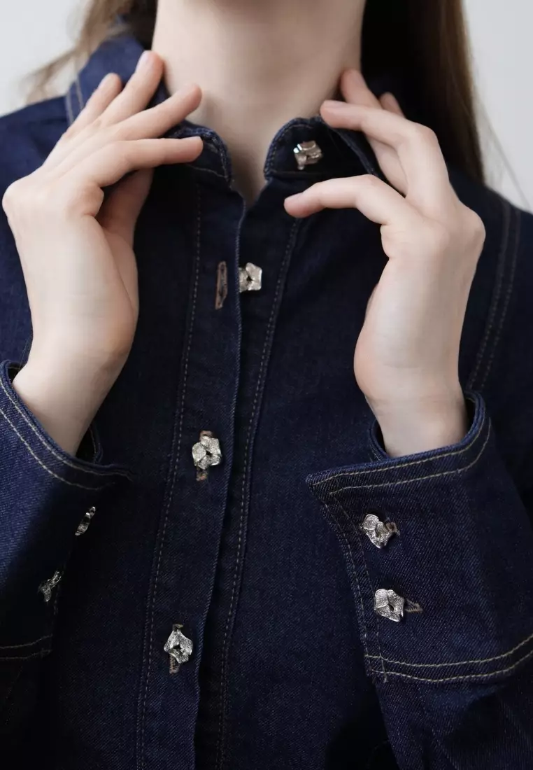 Jual Ankara ANKARA - Senata Dark Denim Shirt Original 2025 | ZALORA ...