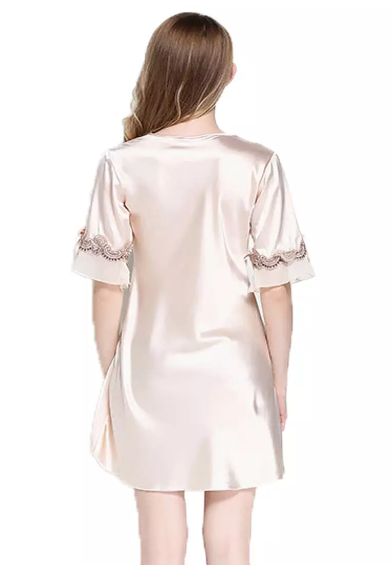 Buy SMROCCO Silk Plus Size Nightie Dress Online | ZALORA Malaysia