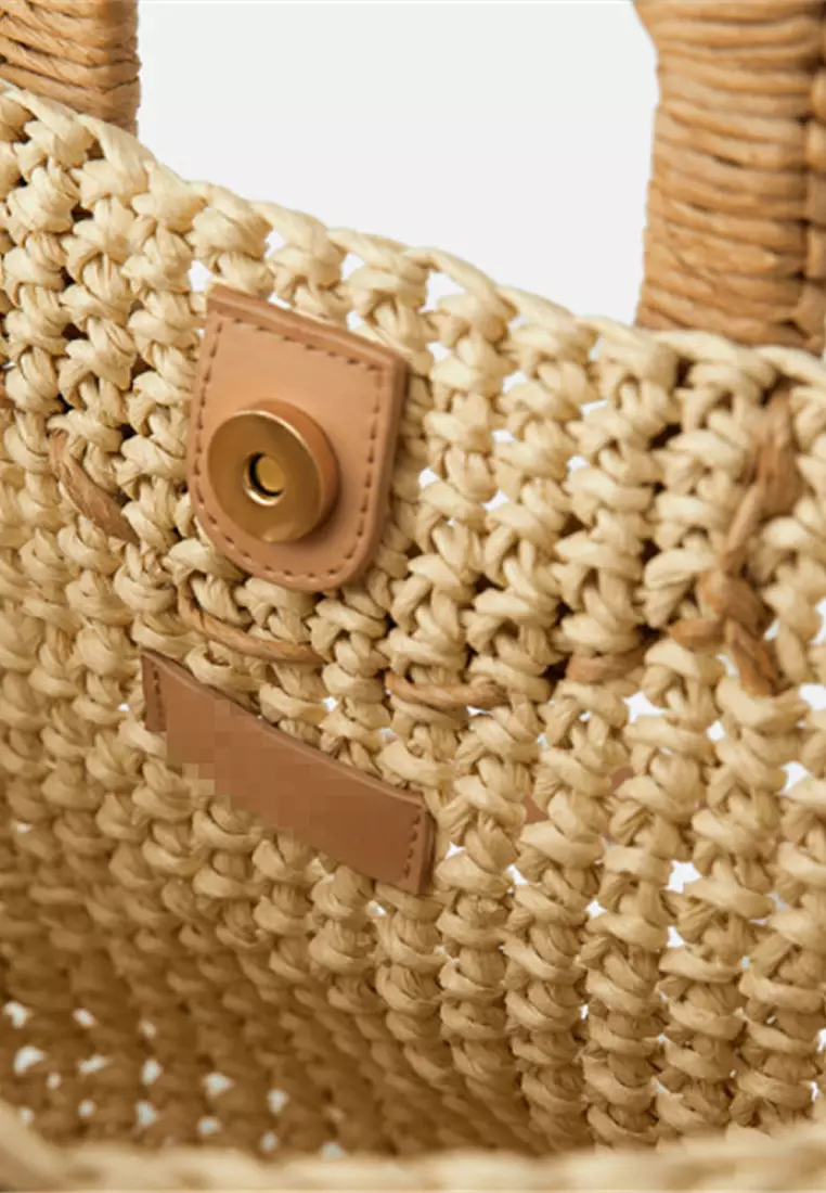 Sunnydaysweety New Hand-woven Crossbody Handbag Basket Bag Without ...