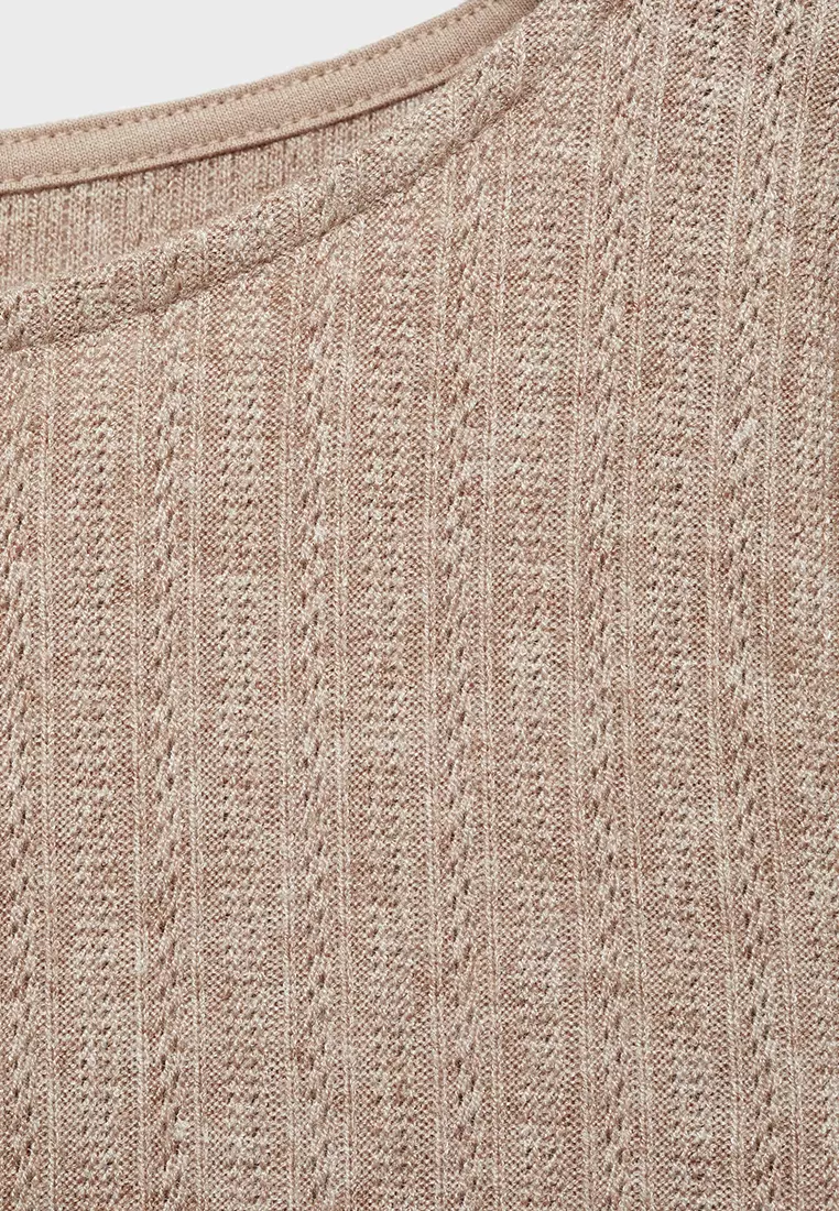 Jual Mango Pointelle Long-Sleeved T-Shirt Original 2024 | ZALORA ...