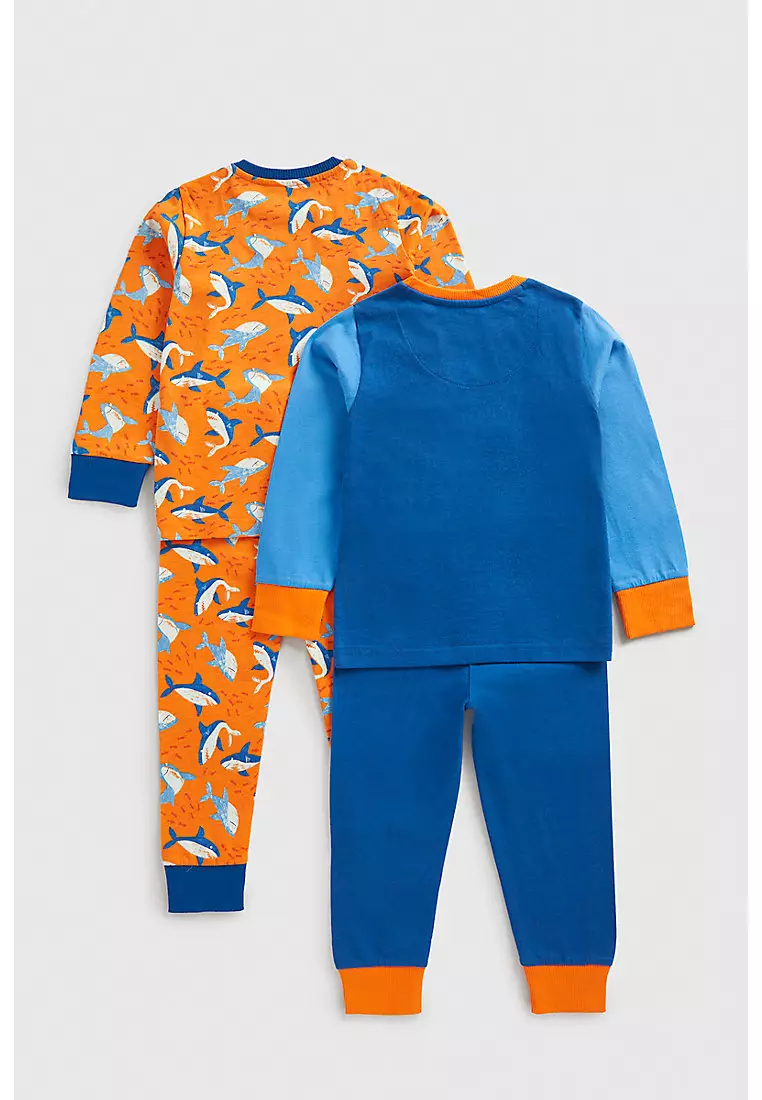 Buy Mothercare Mothercare Shark Lift-the-Flap Pyjamas - 2 Pack Online ...
