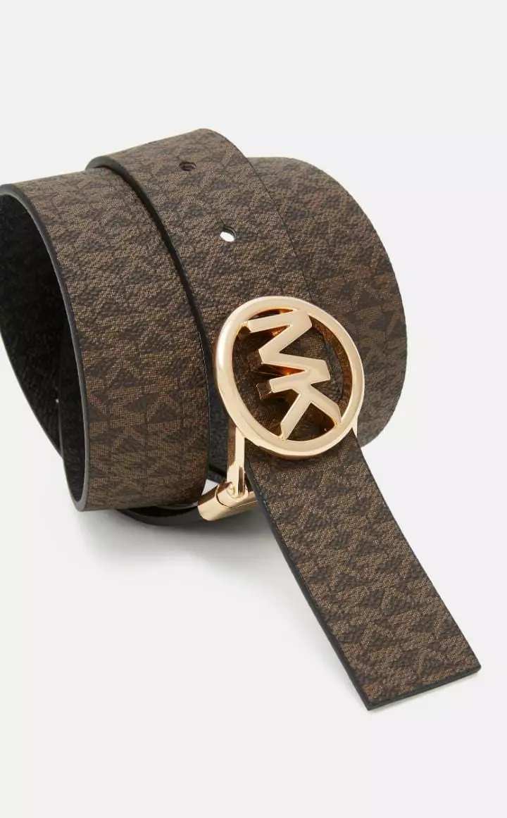 Jual MICHAEL KORS 558385 Michael Kors Belt Logo Sig Brown Uk M Reveble ...