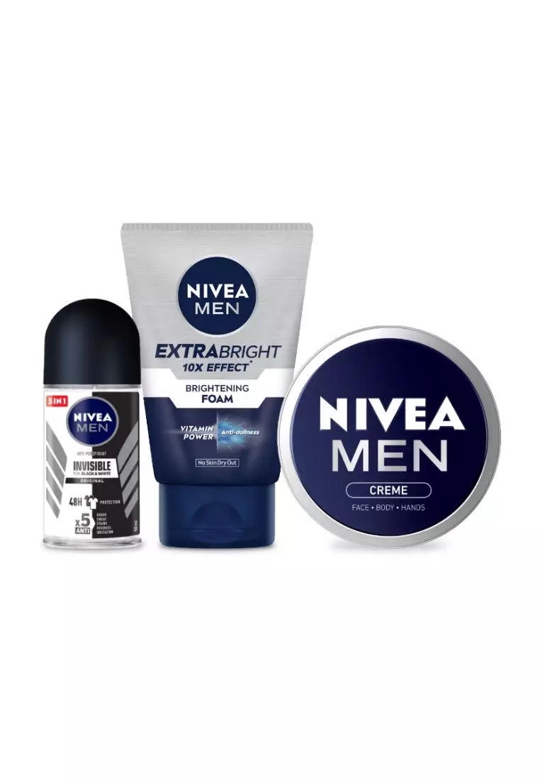 Buy Nivea [Exclusive] Men Care Bundle, Deodorant + Facial Wash ...