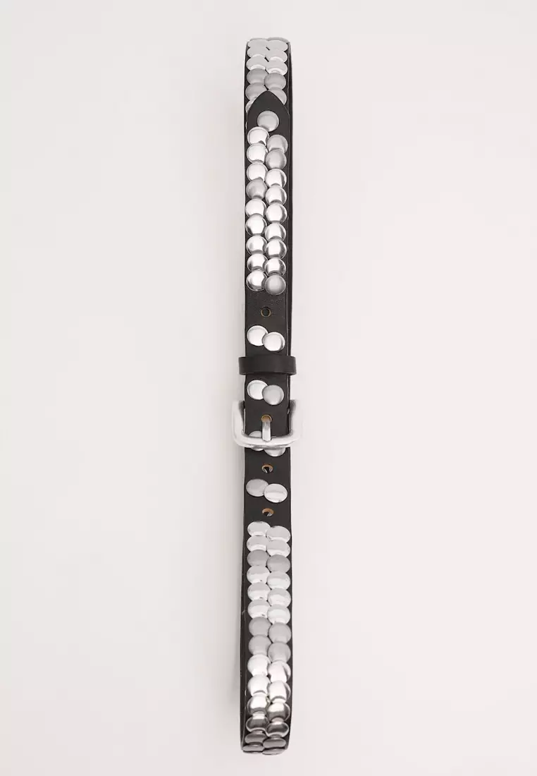 Buy Mango Stud Leather Belt 2026 Online | ZALORA