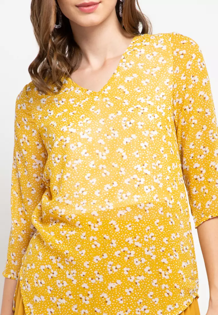 Jual ELLE Floral Motif With Segi Layer Models Original 2025 | ZALORA ...