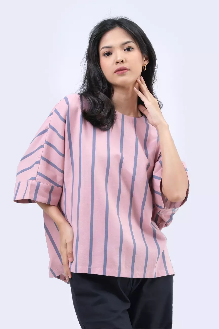 Jual Bodytalk Blouse Wanita Tinsley Grey Pink Original 2025 | ZALORA Indonesia