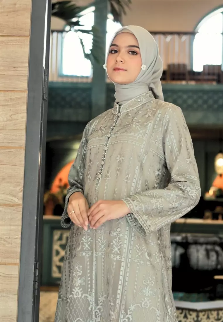 Jual Brilliant Girl Brokat Long Dress Elegant Green Detail Payet By ...