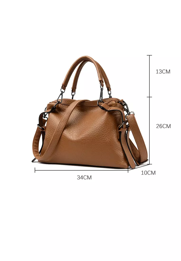 Buy ZITIQUE Textured Faux Leather Three Way Handbag Online | ZALORA Malaysia