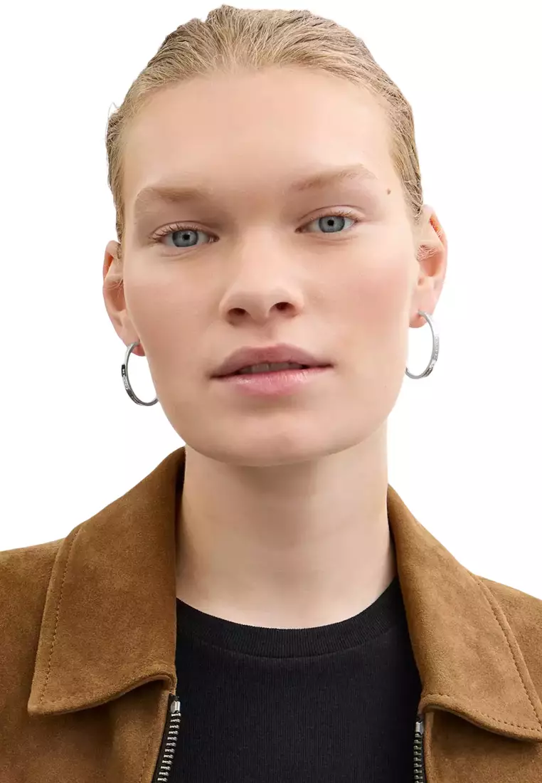 Buy Coach Medium Hoop Earrings - Silver CBW17 2026 Online | ZALORA