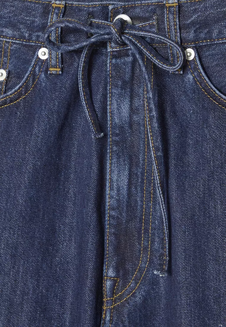 Buy COS Wide-Leg Drawstring Denim Trousers 2025 Online | ZALORA Philippines