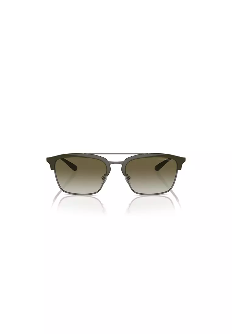 Buy Emporio Armani Men Pilot Frame Green Sunglasses, UV Protection ...