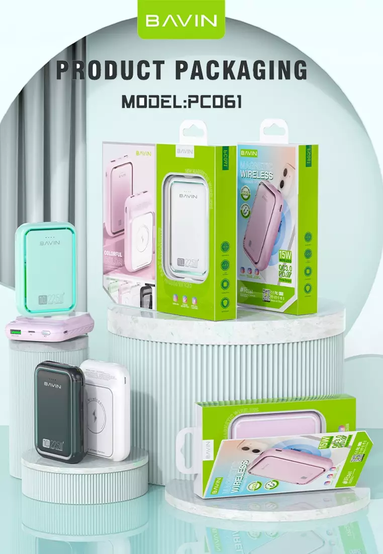 Buy BAVIN PC061 22.5W Fast Charging 10000mAh Powerbank with 15W ...