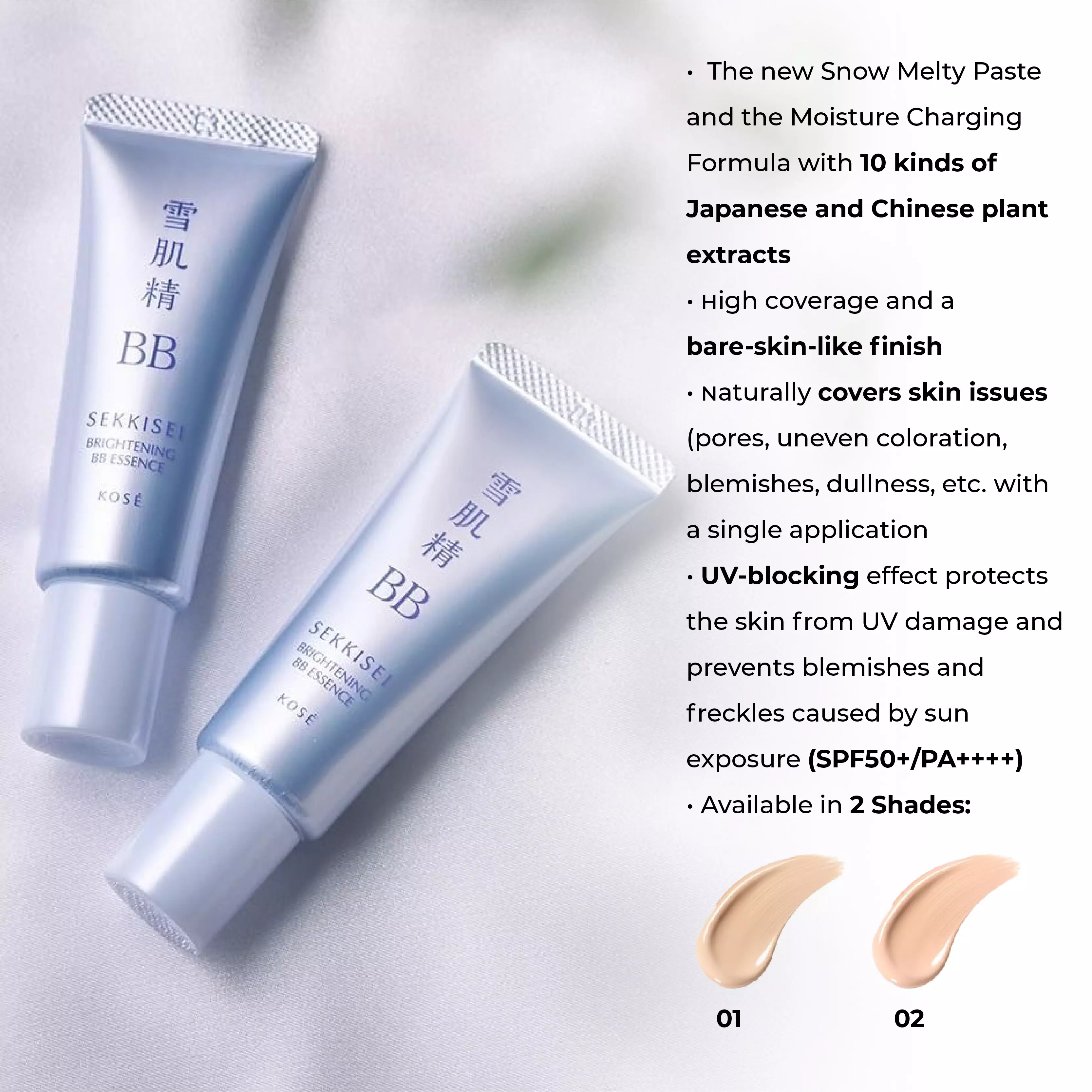 Jual KOSE KOSE Sekkisei Brightening BB Essence 01 Light Ochre - 26ml Original 2024 | ZALORA ...