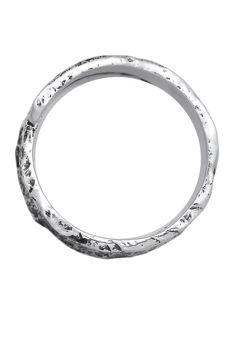 Buy Kuzzoi Men's Silver Split Band Ring – Oxidised 2026 Online | ZALORA