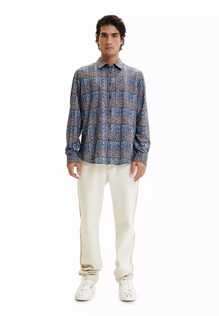 Buy Desigual Desigual Men's Long Sleeved Shirt 2025 Online | ZALORA